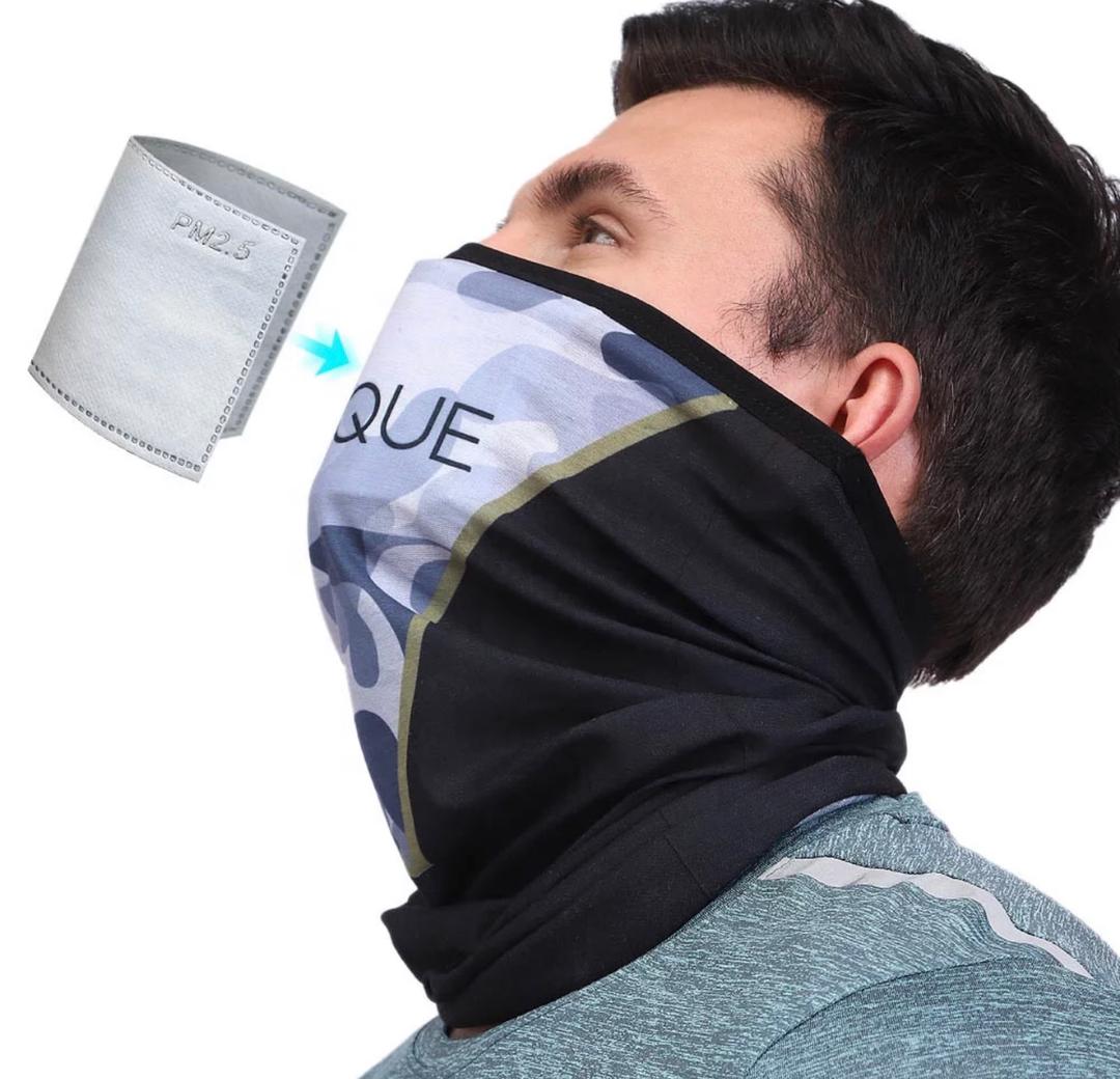 Neck Gaiter with Pocket | Filtered Neck Gaiter | Neck Gaiter Nose Bridge