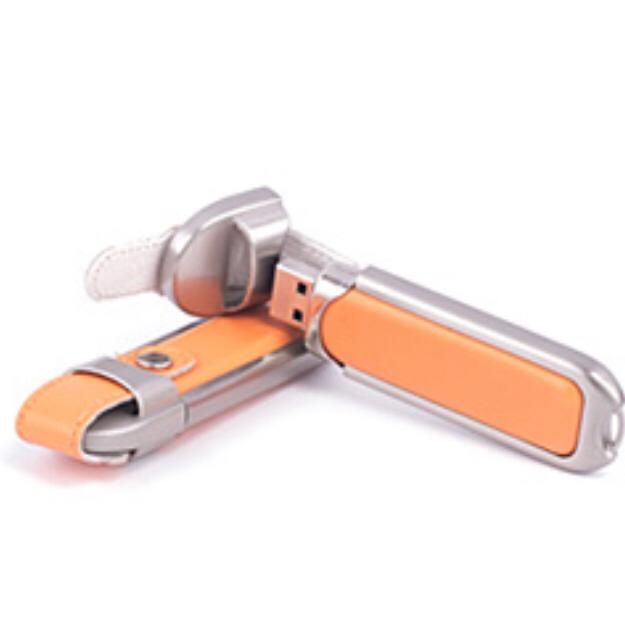 Leather USB Drive | Personalized Leather Keychain | Clip USB Drive