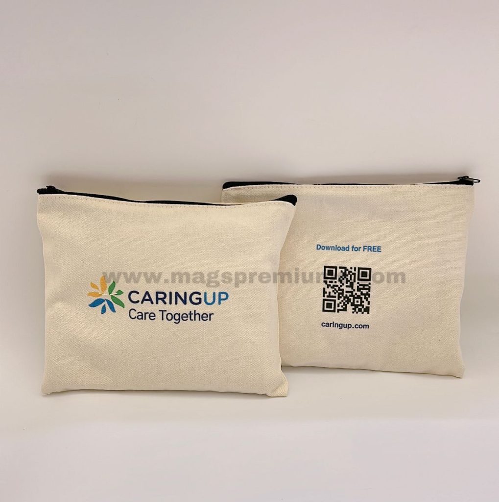 Custom Canvas Zipper Pouch | Canvas Zipper Pouch | Canvas Cosmetic Bag