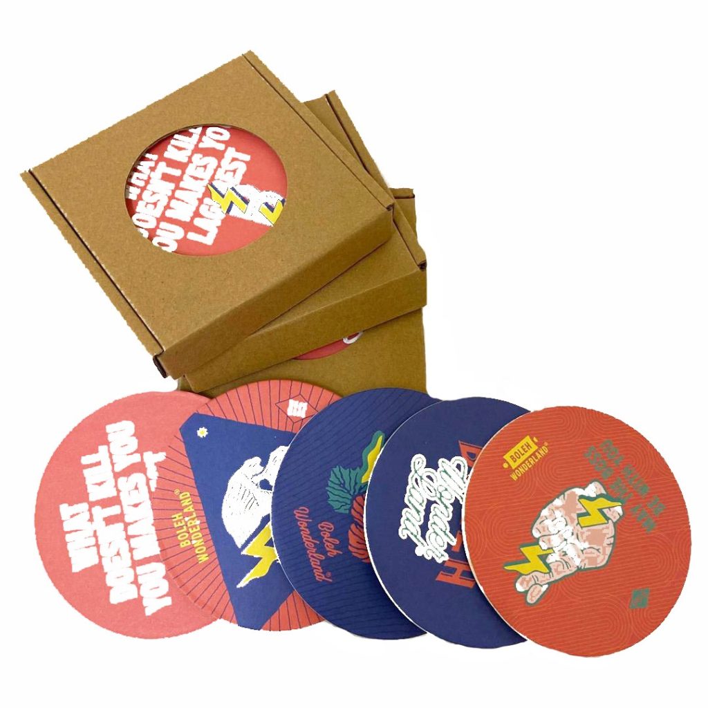 Coaster with Packaging | Custom Beer Coasters | Custom Coasters Bulk