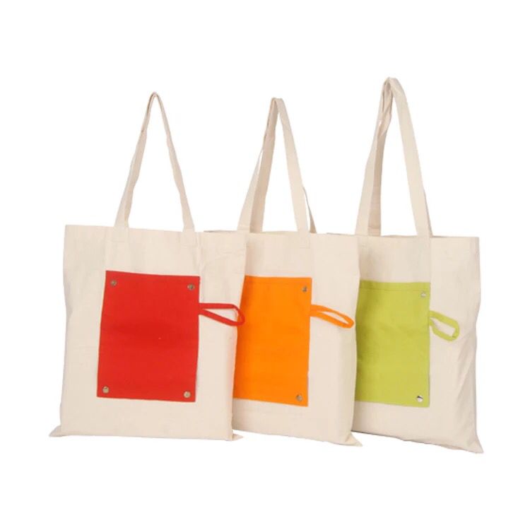 Canvas Tote Bag With Pocket | Canvas Tote Bag with Side Pockets ...