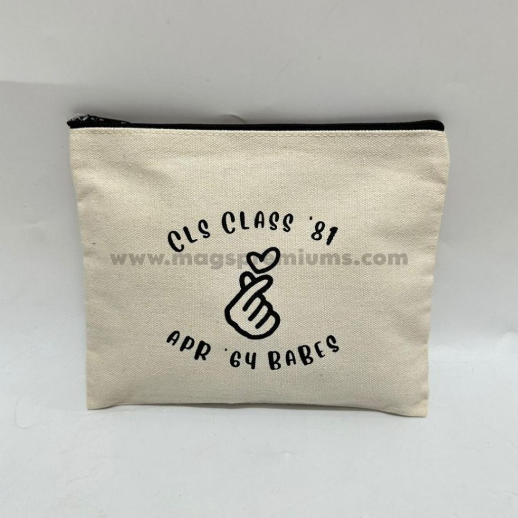 Custom Canvas Zipper Pouch | Canvas Zipper Pouch | Canvas Cosmetic Bag