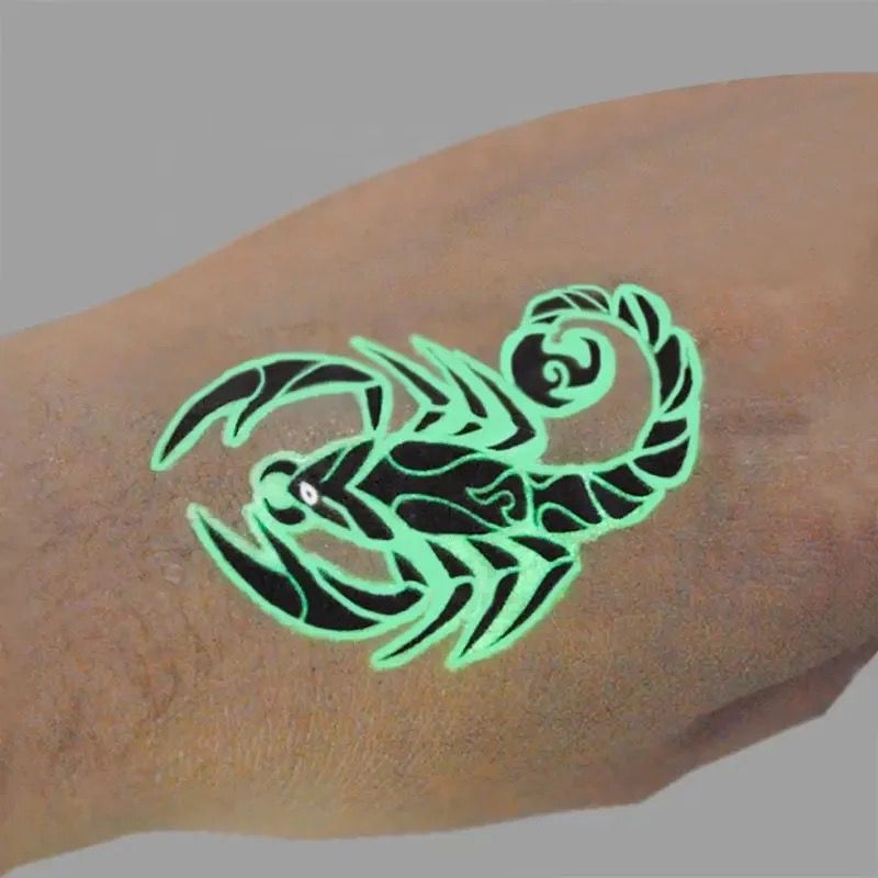 Glow in Dark Tattoo | Glow in The Dark Tattoo Sticker | Glow Tattoos