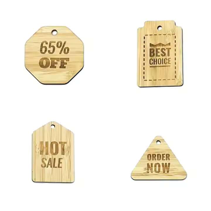 Bamboo Small Tags | Customized Product Labels | Custom Tags