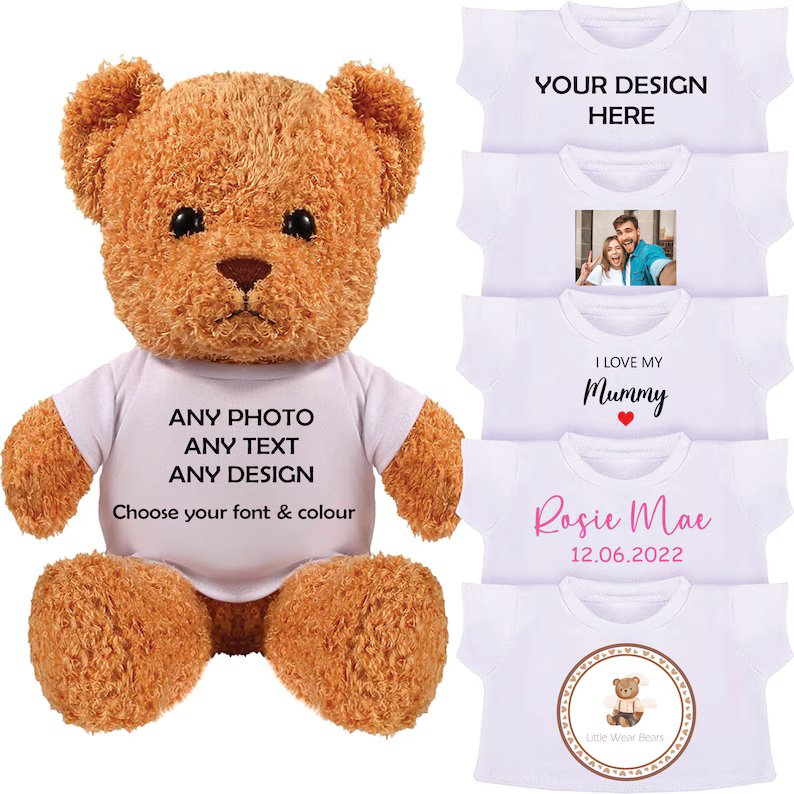 Teddy Bear T-Shirt | Custom T-shirt for Teddy Bear | Plush Toy Tee