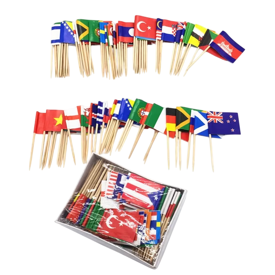 Mini Cocktail Toothpick with Flag | custom toothpick flags ...